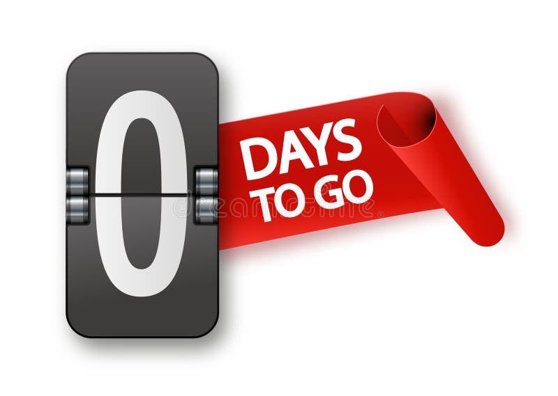0 Days To Go Icon Set. Countdown of Days Remaining. Offer Timer Sticker ...