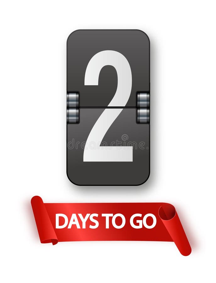 2 Days To Go Icon Set. Countdown of Days Remaining. Offer Timer Sticker ...