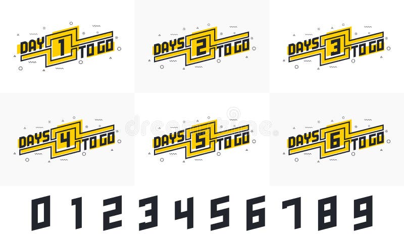 Days To Go Sells Promotional Marketing Design Bundle. 1, 3, 7, 10, 15 ...