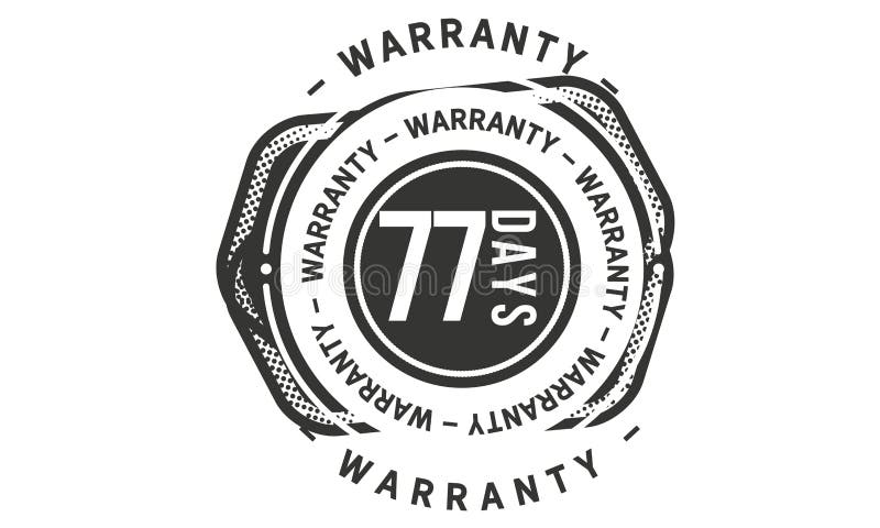 77 Days Warranty Classic Retro Design Icon Stock Vector - Illustration ...
