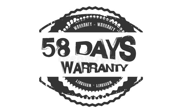 58 Days Warranty Design,best Black Stamp Stock Vector - Illustration of ...
