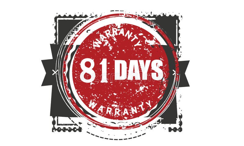 81 Days Warranty Design,best Black Stamp Stock Vector - Illustration of ...