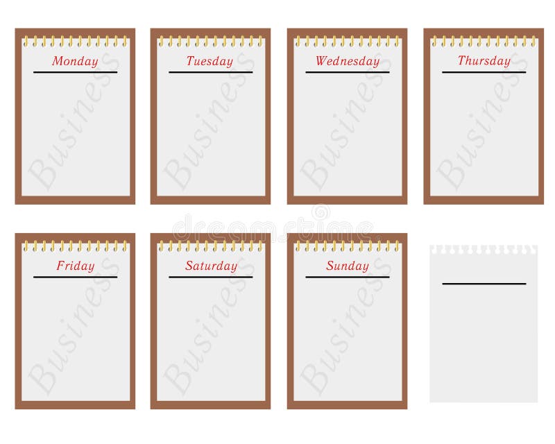 Days of the week stock vector. Illustration of calligraphy - 6137455 Days of the week stock vector. Illustration of calligraphy - 6137455