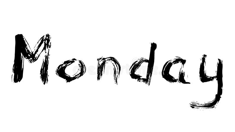 Days of the Week are Drawn with a Brush Stock Illustration ...