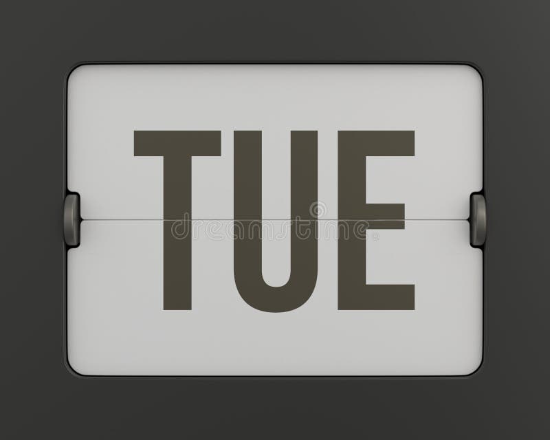 Days of a Week Flip Calendar. 3D Illustration Stock Illustration ...