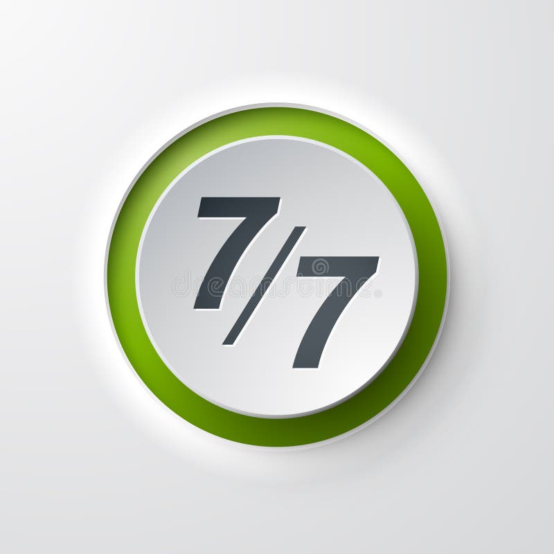 7 days a week web icon stock illustration. Illustration of curved ...