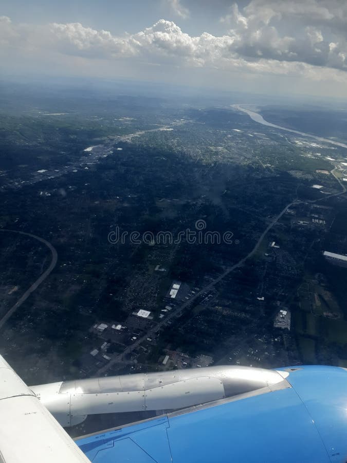 Daytime Airplane View stock image. Image of view, orlandocity - 192240285