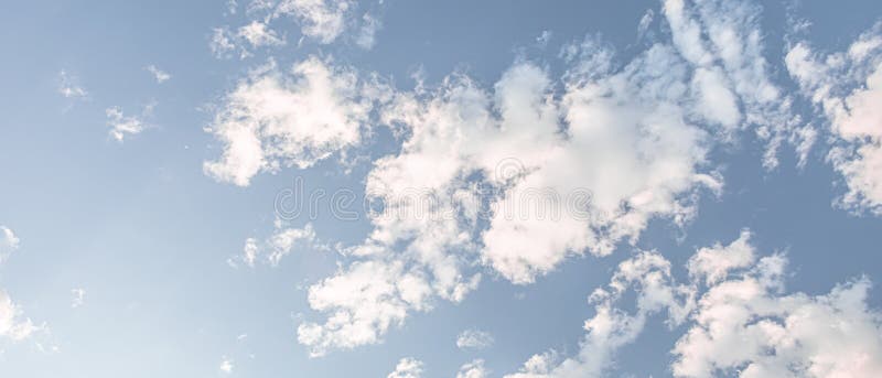 Daytime Blue Sky with White Clouds. Calm and Tranquility Background ...