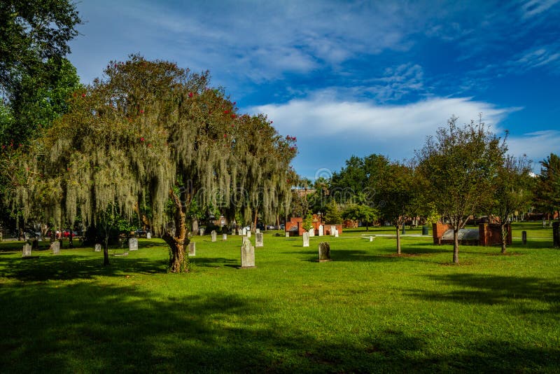 Daytime cemetery view stock photo. Image of moss, final - 125392738