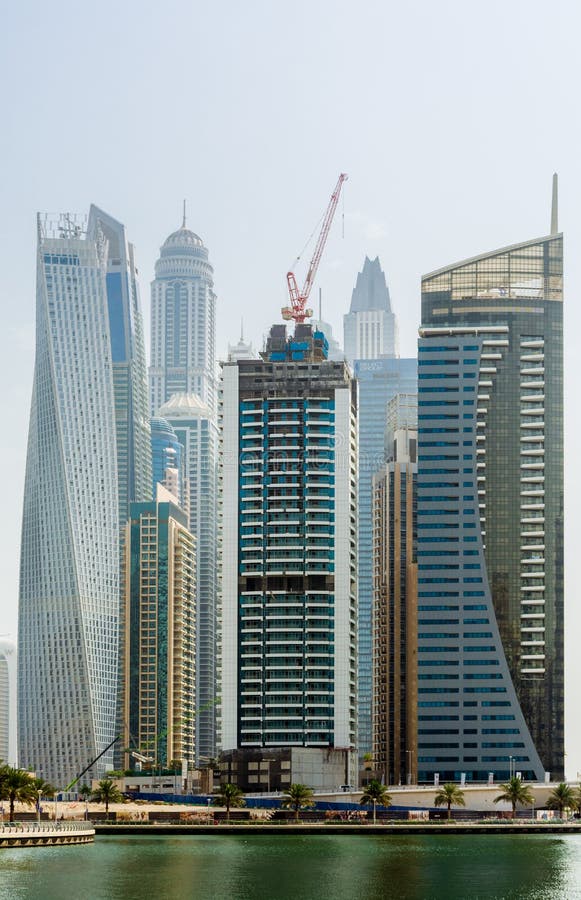 Daytime Cityscape of Dubai, Modern Architecture of Dubai Marina Area ...