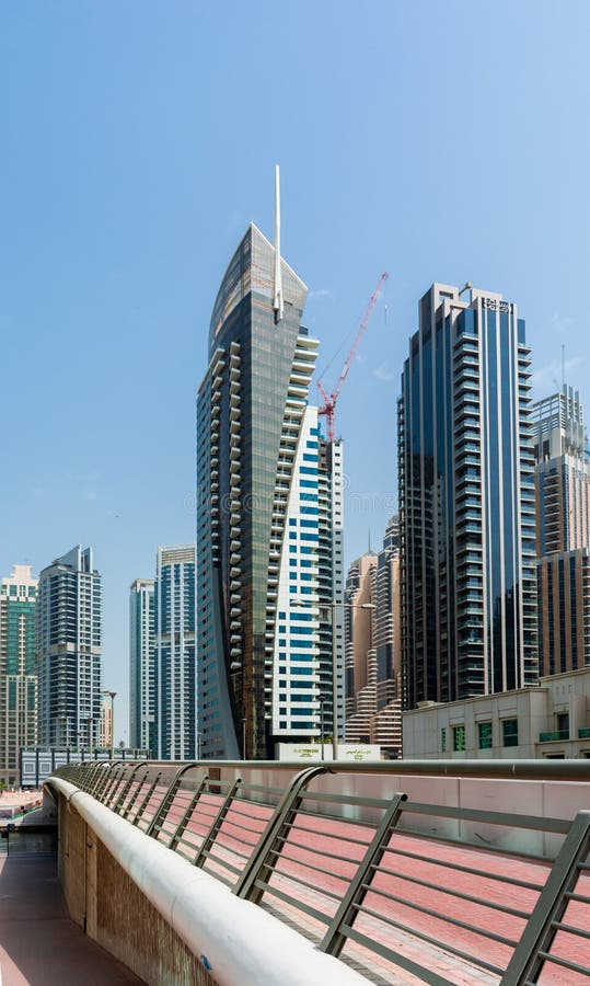 Daytime Cityscape of Dubai, Modern Architecture of Dubai Marina Area ...