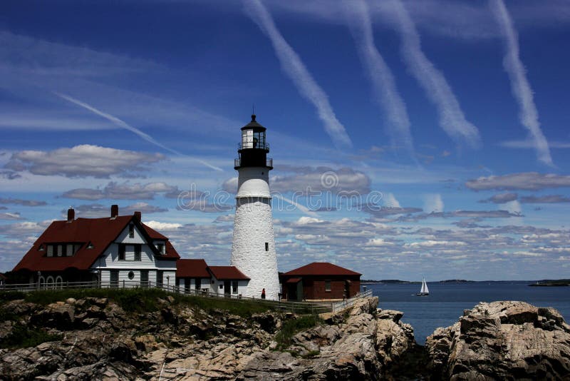Daytime lighthouse editorial stock photo. Image of ocean - 67023533