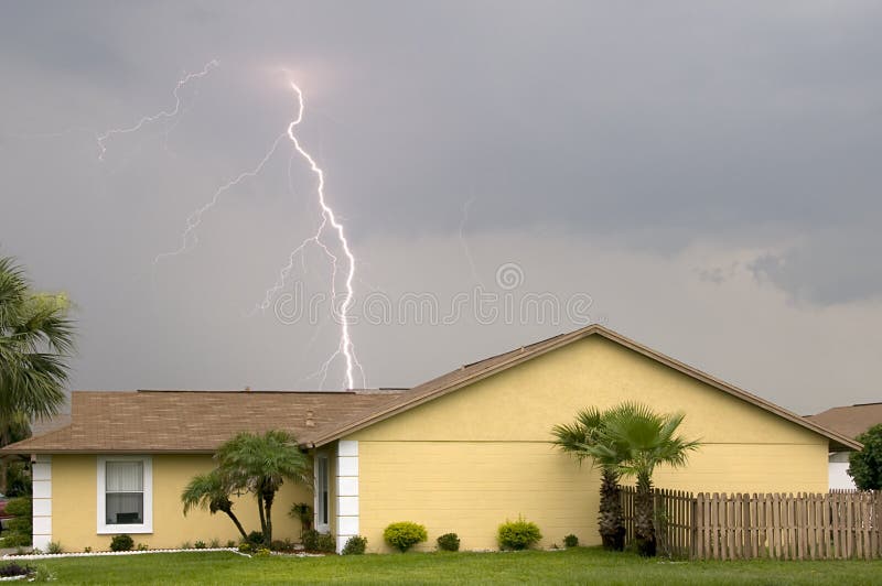 Daytime lightning strike stock image. Image of electric - 9838697
