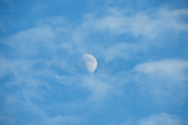 Daytime Moon stock photo. Image of outdoor, white, moon - 60126880