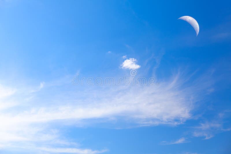 Daytime Moon stock photo. Image of planet, atmosphere - 207889490