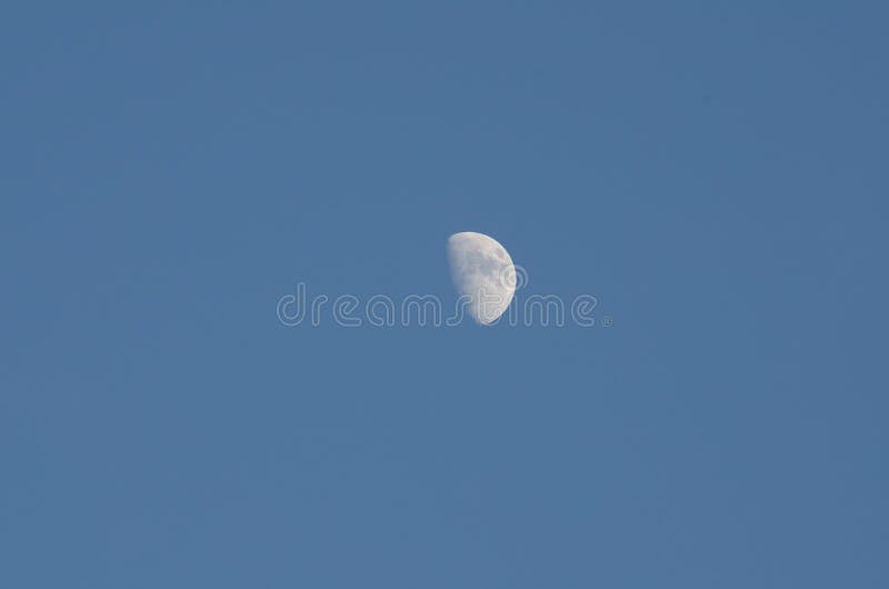 Daytime moon stock photo. Image of element, moon, daylight - 208355254