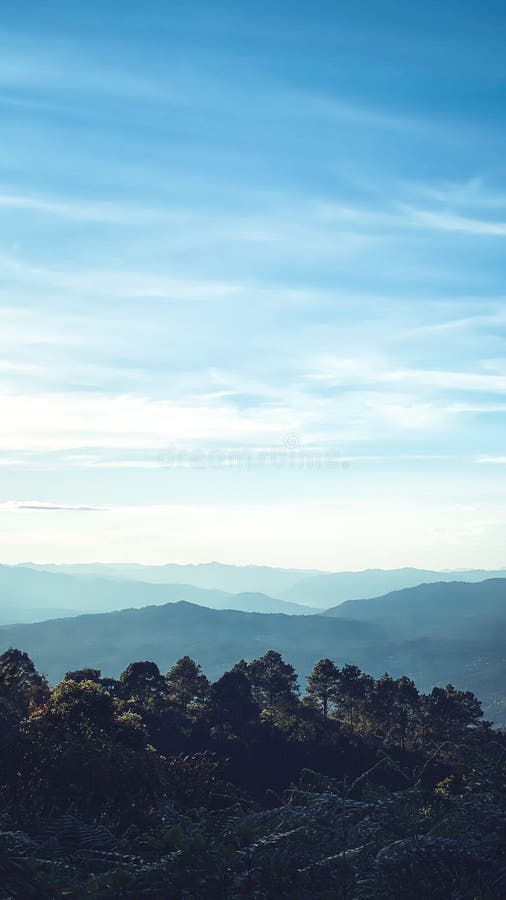 Daytime Mountain Clear Sky Mountain Landscape Stock Image - Image of ...