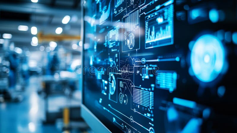 The Daytime Operations of a Modern Manufacturing Facility are Monitored ...