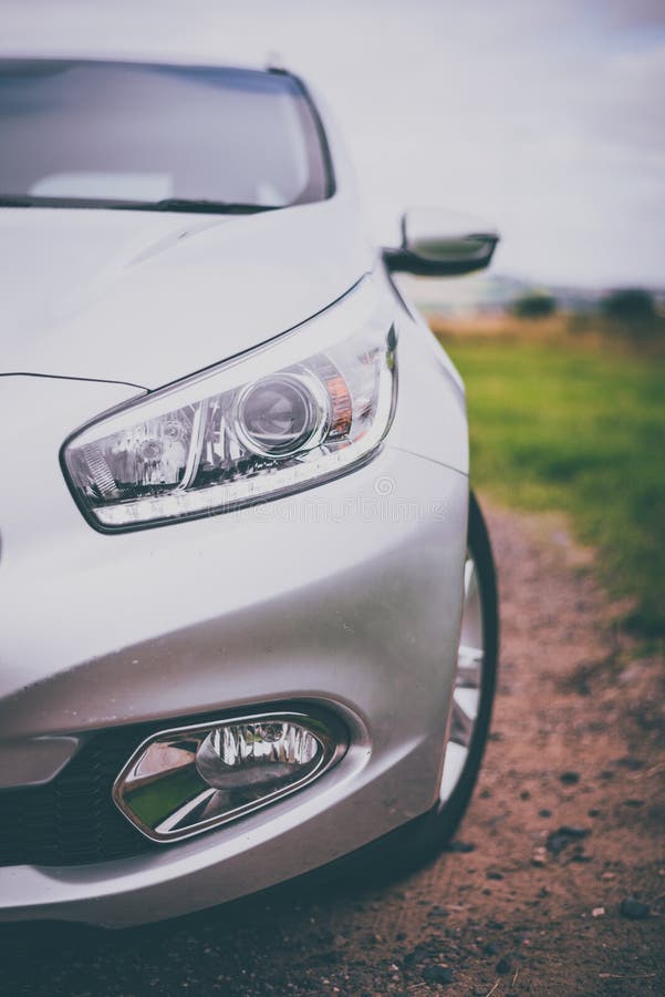 Daytime Running Lights on a Car Stock Photo - Image of sports, autoshow ...