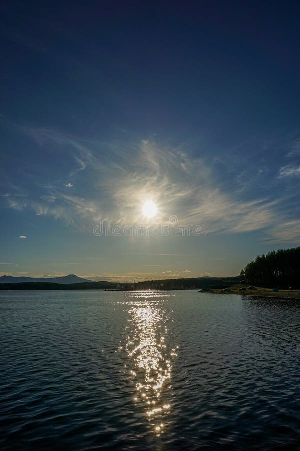 Daytime Sun. Rays of Light on the Surface of the Water Stock Photo ...