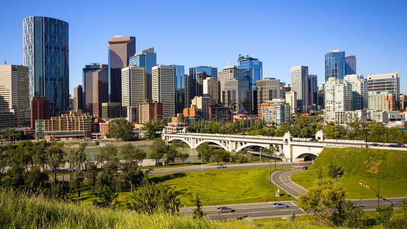 Downtown Calgary skyline stock image. Image of skyscraper - 15850439