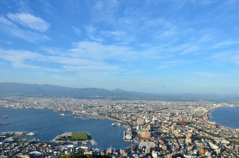 Daytime view of Hakodate. stock photo. Image of hakodate - 26446128