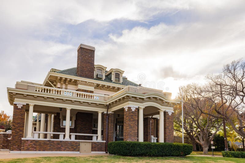 Daytime View of the Harrington House Historic Home Stock Image - Image ...