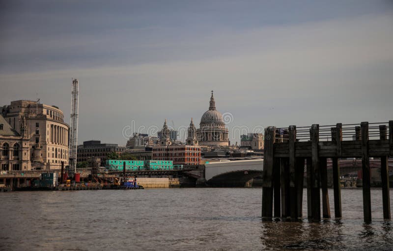 Daytime View of London Skyline Stock Image - Image of building, river ...
