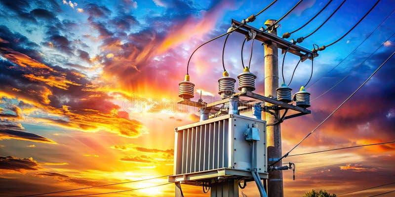 Daytime View of a Power Transformer Mounted on a Utility Pole Essential ...