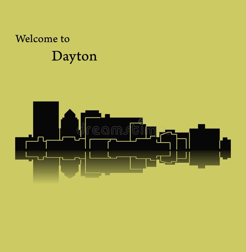 Dayton, Ohio City Silhouette Stock Vector - Illustration of emblem ...