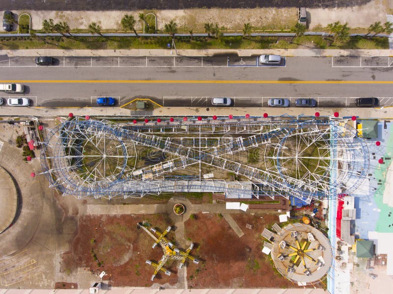 Daytona Beach Oceanfront Roller Coaster, Florida FL, USA Stock Image ...