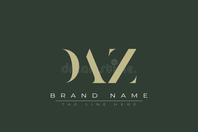 DAZ Abstract Letter Logo Design Stock Vector - Illustration of modern ...