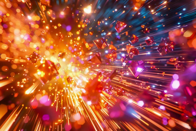 Dazzling Abstract Light Explosion Background with Vibrant Pink and Gold ...