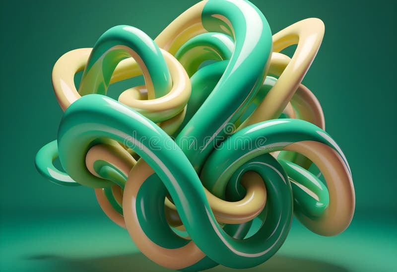 Dazzling, Amorphous 3D Structures in a Prismatic Color Scheme Stock ...