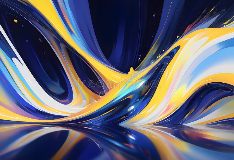 Dazzling, Amorphous 3D Structures in a Prismatic Color Scheme Stock ...