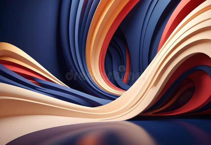 Dazzling, Amorphous 3D Structures in a Prismatic Color Scheme Stock ...