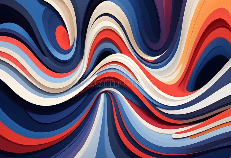 Dazzling, Amorphous 3D Structures in a Prismatic Color Scheme Stock ...