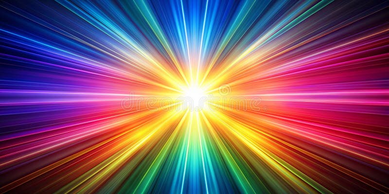 A Dazzling Array of Bright Colors Radiating from a Central Light Source ...