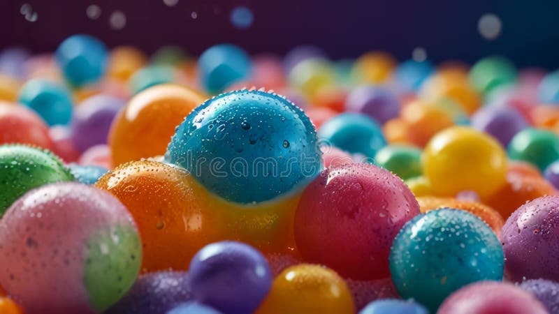 Multicoloured Soap Balls Reflecting Light Create a Vibrant Picture of ...