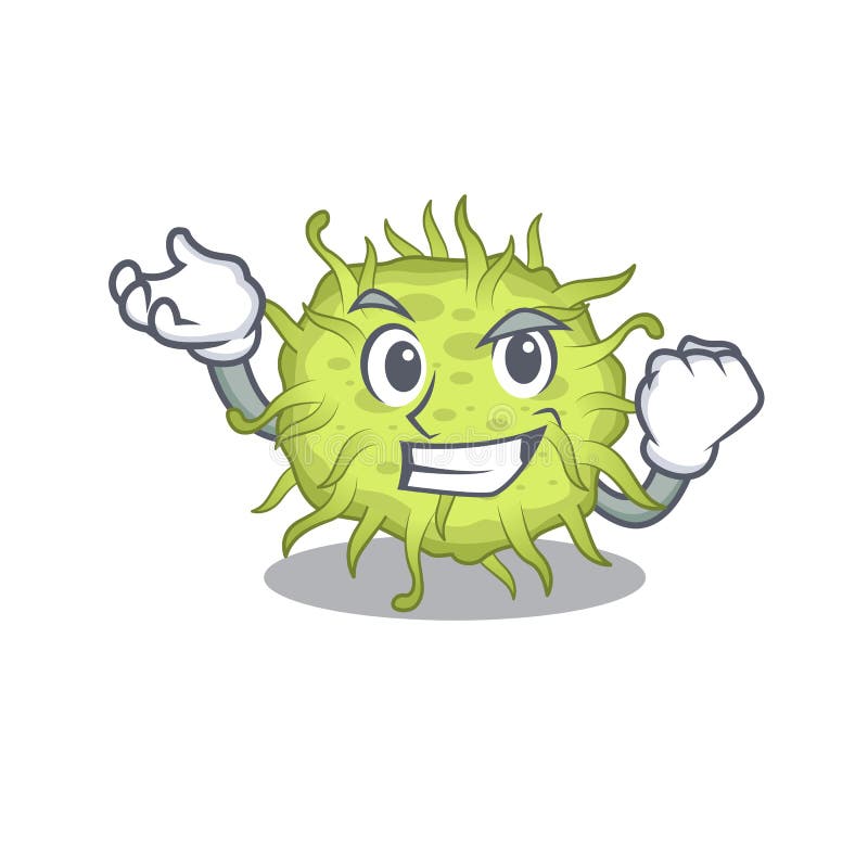 A Dazzling Bacteria Bacilli Mascot Design Concept with Happy Face Stock ...