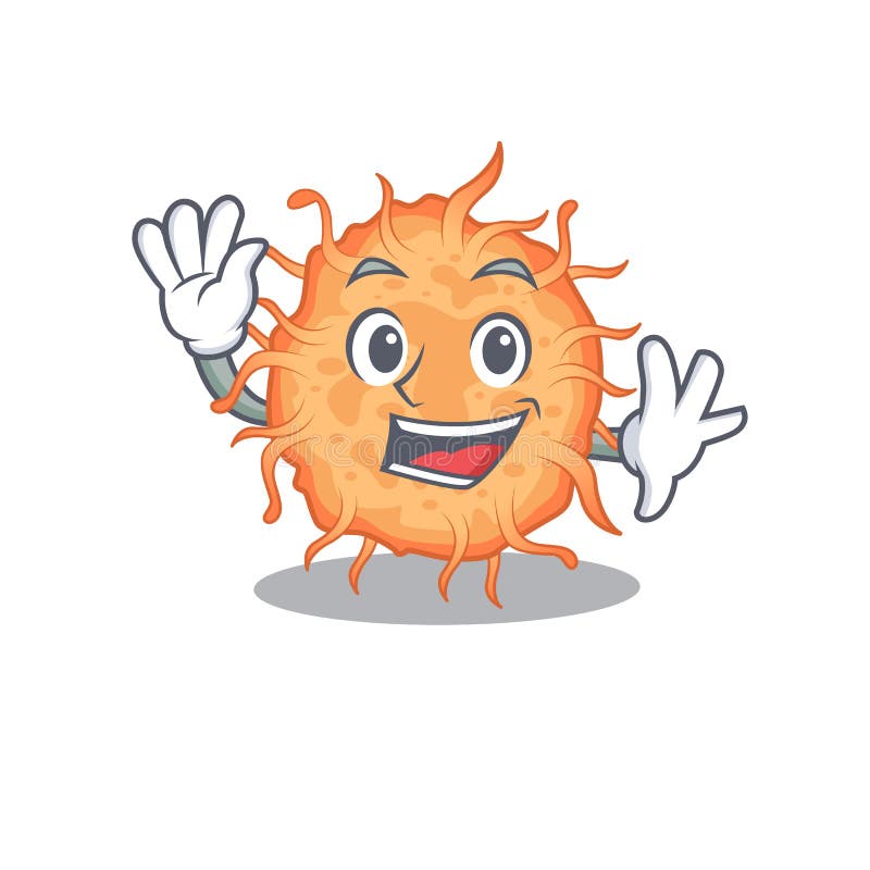 A Dazzling Bacteria Bacilli Mascot Design Concept with Happy Face Stock ...