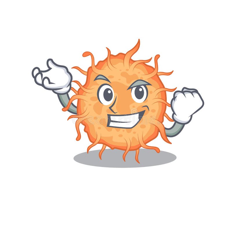 A Dazzling Bacteria Bacilli Mascot Design Concept with Happy Face Stock ...