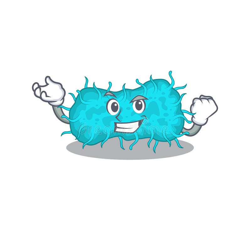 A Dazzling Bacteria Bacilli Mascot Design Concept with Happy Face Stock ...
