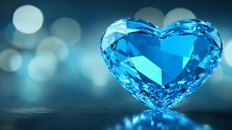 A Dazzling Blue Crystal Featuring Lucid Facets on a Transparent ...