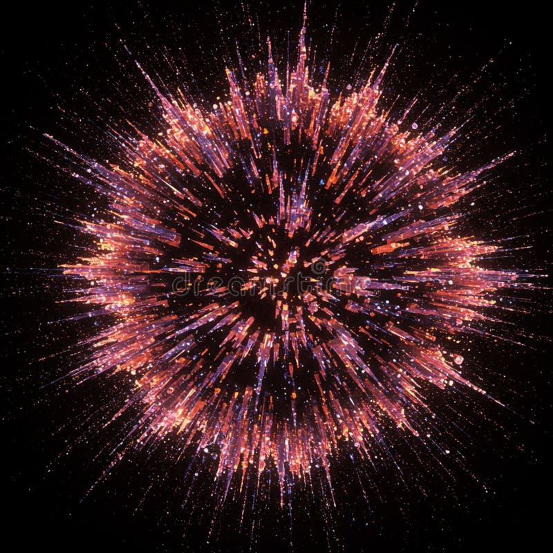 A Dazzling, Circular Explosion of Light Bursts Against a Black ...