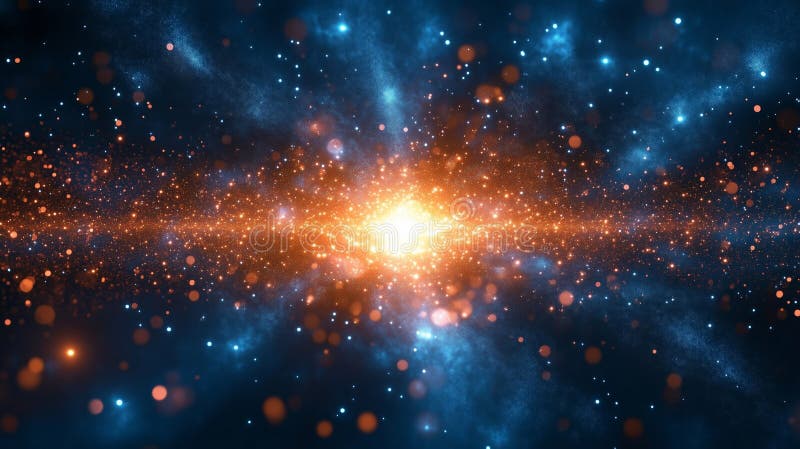 Dazzling Cosmic Display of Light and Energy in the Universe Stock ...