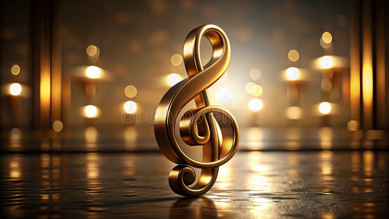Dazzling 3D Gold Music Note a Luxurious Visual Symphony Capturing ...