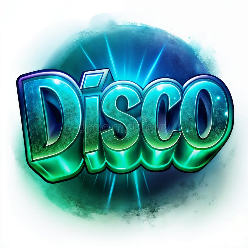 Bright DISCO Sign with Shiny 3D Effect and Dynamic Glow Stock ...