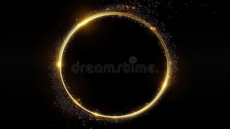 A Dazzling Display of Gold Circle Frame Firework Confetti, Featuring ...