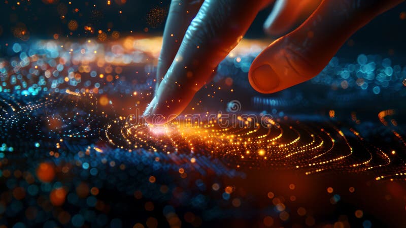 A Dazzling Display of Interactive Technology at Fingertips. Human ...